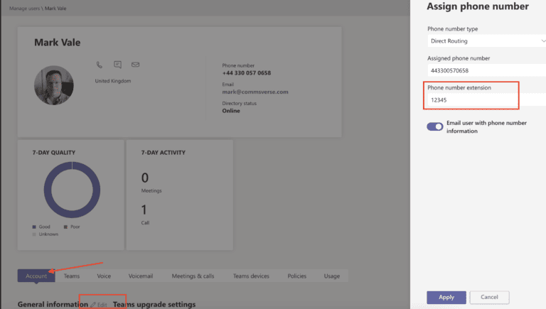 Microsoft Teams Dial By Extension